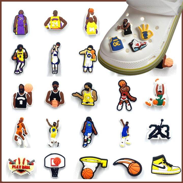 Crocs Jibbitz NBA Basketball Professional Star DIY Shoes Charm Button ...