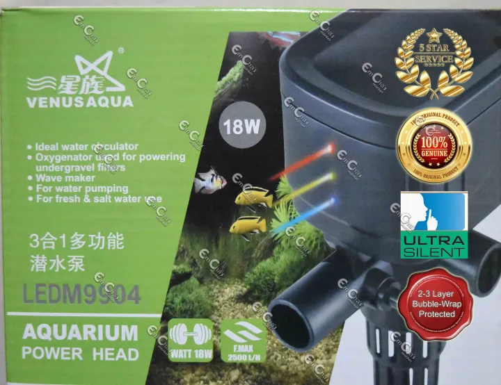 Venus Aqua Powerhead with LED LEDM9904 18watts (for 75 Gallons) (75gl ...