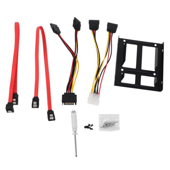2X 2.5 inch SSD to 3.5 inch Internal Hard Disk Drive Mounting Kit ...