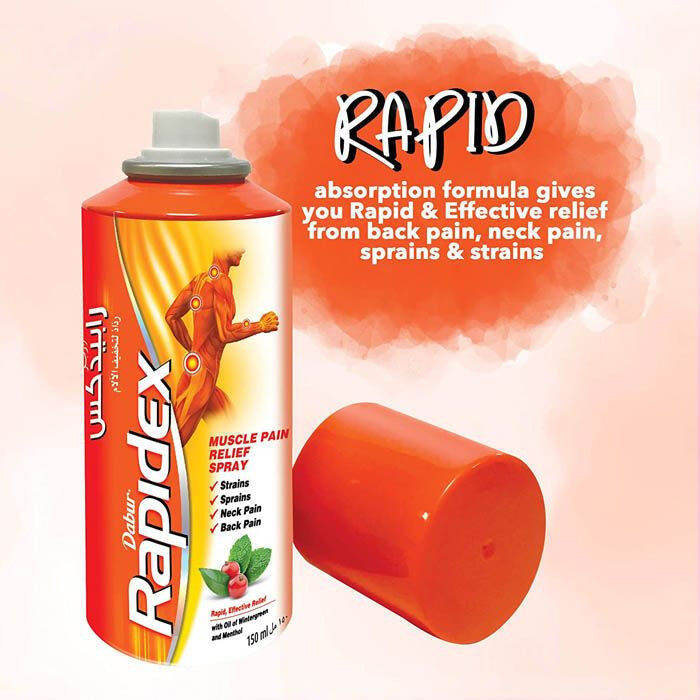 🇮🇳🇮🇳🇮🇳Dabur Rapidex Pain Relief Spray 150 ml | Lazada PH