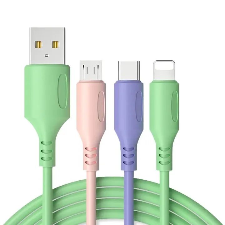 Macarons Color Mobile Cable Chargers Data line 1Meter Android Micro USB ...