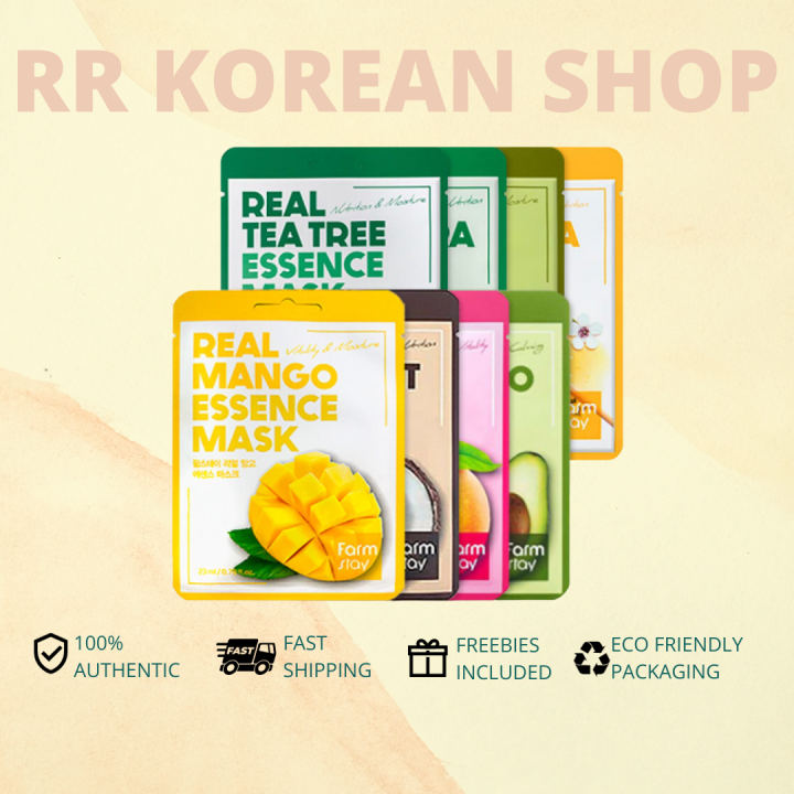 [AUTHENTIC] Farm Stay Real Essence Mask Collection 12 Types | Lazada PH