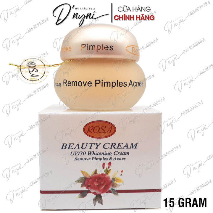 Kem Dưỡng Da ROSA Beauty Cream UV/30 Whitening Remove Pimples Acnes Đài ...