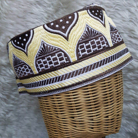 หมวกโอมาน มุสลิม ปักลายทั้งใบ คละสี รุ่น MUB78 | Lazada.co.th