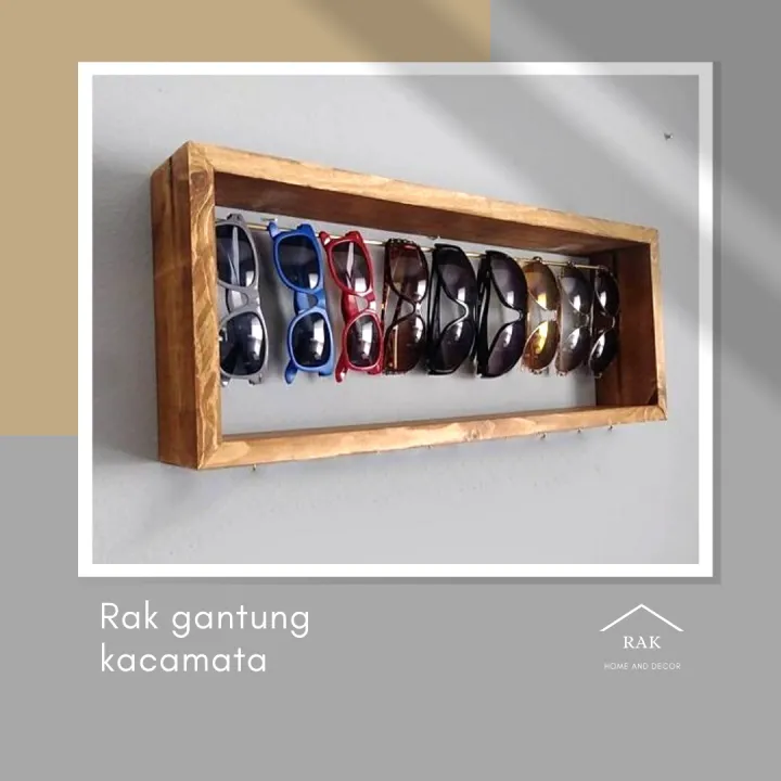 Rak kacamata / wadah kayu / box kacamata Display Rak Kaca Mata Set ...