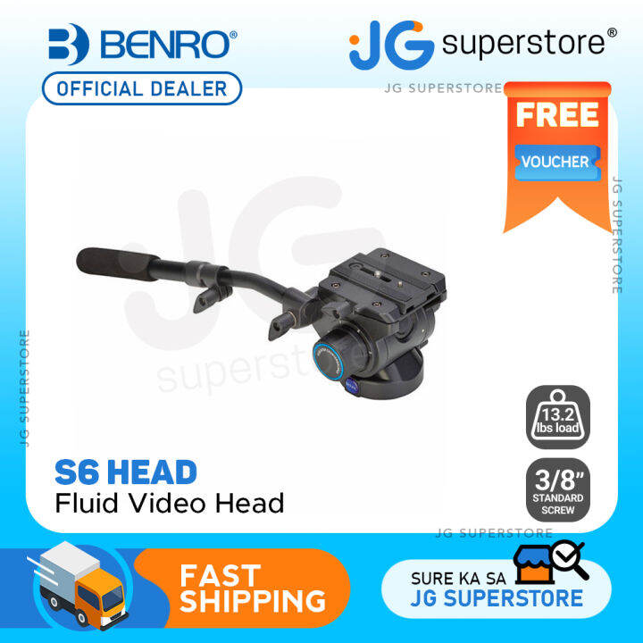 Benro S6 Video Fluid Head for Tripod for Photography, Videography | JG ...