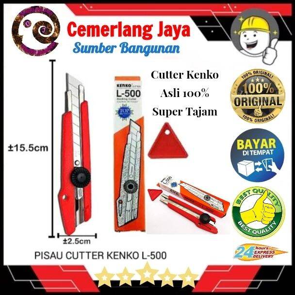 PISAU CUTTER L-500 KENKO BESAR - CUTTER KENKO L-500 SUPER TAJAM ...