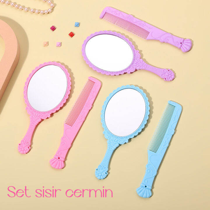 cermin Kaca dan sisir set - cermin mini set sisir kaca gagang kecil ...
