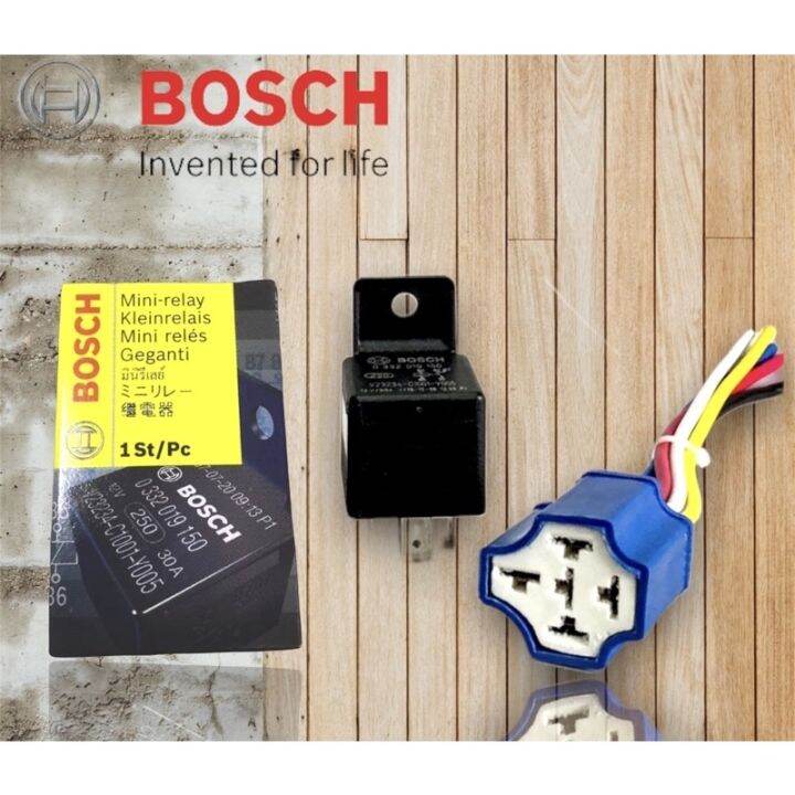 Ceramic Socket Relay (12v/24v) BOSCH original 5 Pin Relay(Orange/Green ...