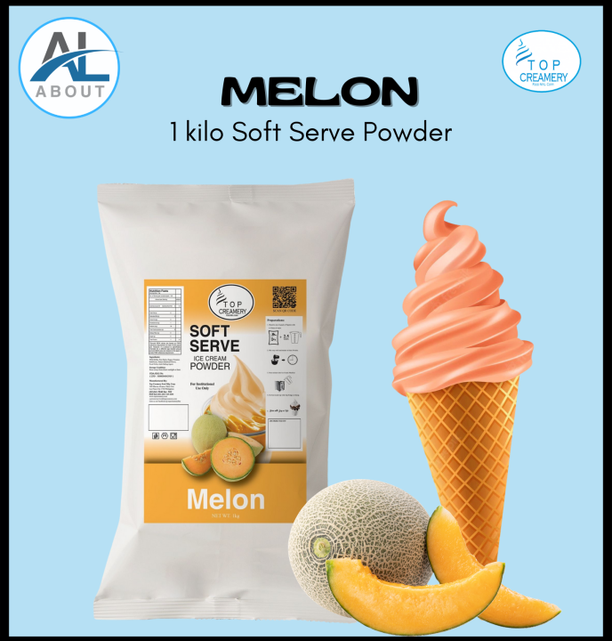 Melon Soft Serve Powder 1kilo TOPCREAMERY | Lazada PH