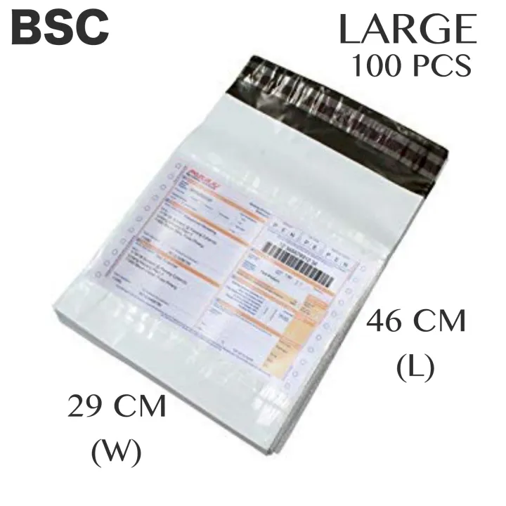 LARGE COURIER BAG with Airwaybill Pocket (46cm x 29cm) 100 PCS SET | Lazada PH