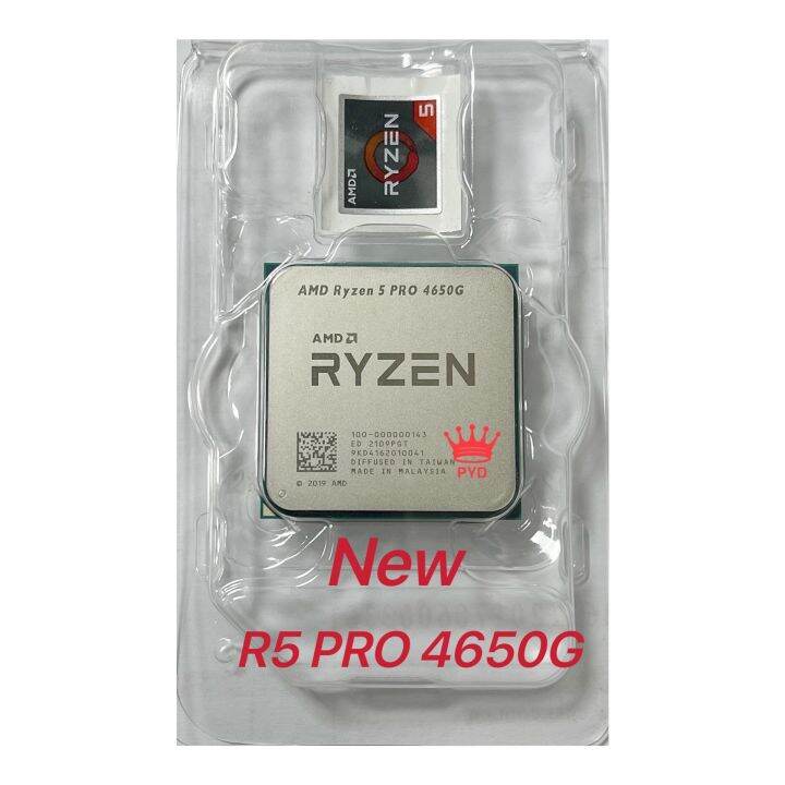 AMD Ryzen 5 PRO 4650G R5 PRO 4650G 3.7GHz หกแกนสิบสองเกลียว65W L3 ...