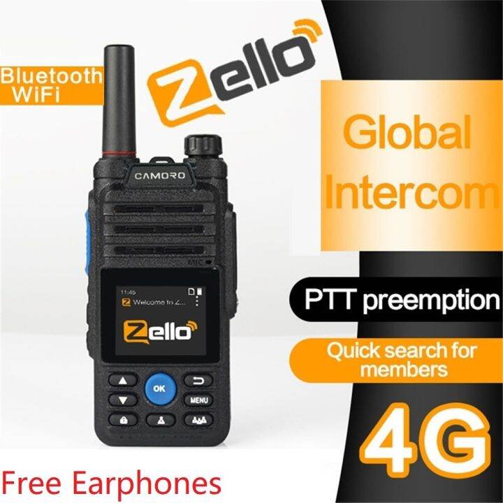 Zello Walkie Talkie 4G หูฟังไร้สาย,วิทยุเครือข่าย100Km ใช้ได้นานวิทยุมือถือสมัครเล่น | Lazada.co.th