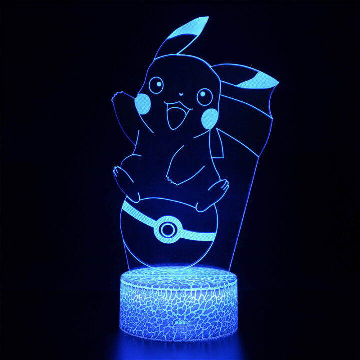 Pokemon Charizard Eevee Anime Figures 3D Led Night Light Color Changing ...