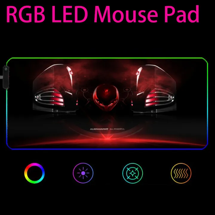 Alienware RGB LED Gaming Mouse Pad Large 90x40 Mousepad Cool Mause Pad ...