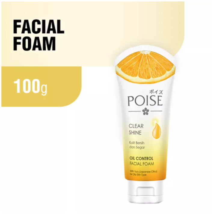 POISE Facial Foam CLEARSHINE Tube 100GR - Sabun Muka / Pembersih Wajah ...