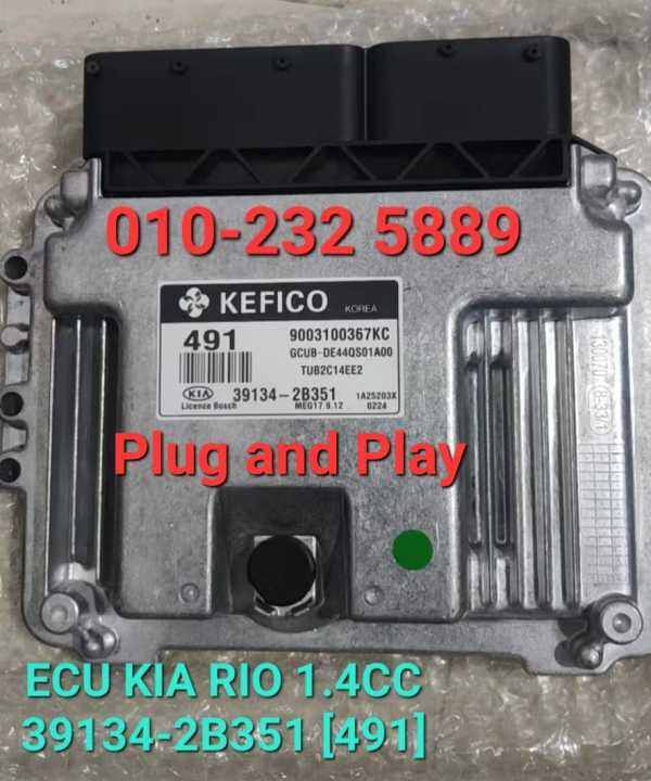 NEW ECU KIA RIO 1.4CC - 39134-2B351 [491] ENGINE CONTROL UNIT COMPUTER ...
