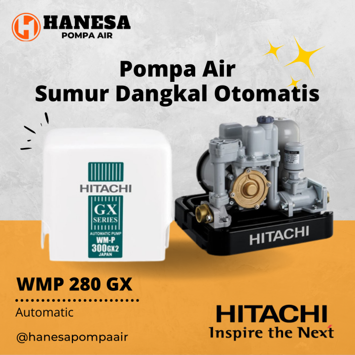 Hitachi WMP 280 GX Pompa Air Sumur Dangkal Otomatis | Lazada Indonesia