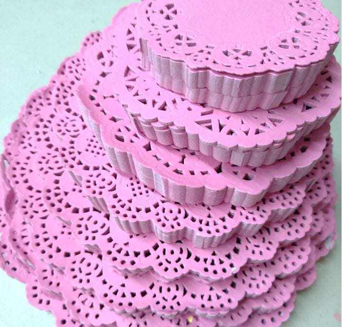 Small Pink Paper Doilies - Classic (Available Sizes: 3.5" - 6.5 ...