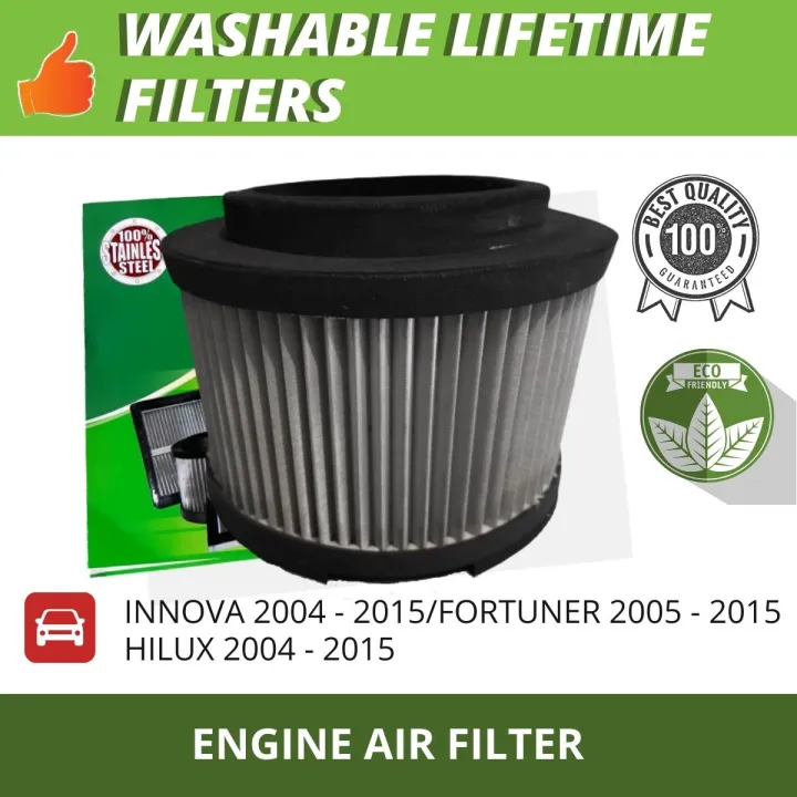 Filtera Washable Engine Air Filter Toyota Innova 2004 - 2015 Fortuner ...