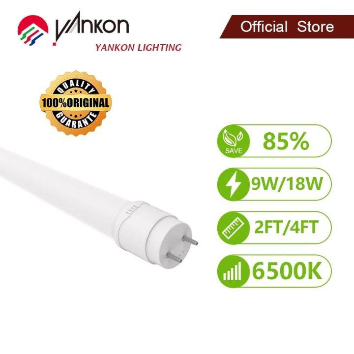 New 2023 Yankon Led T8 Tube Light Double Ended 2FT/4FT 9W/18W 6500K Daylight | Lazada PH