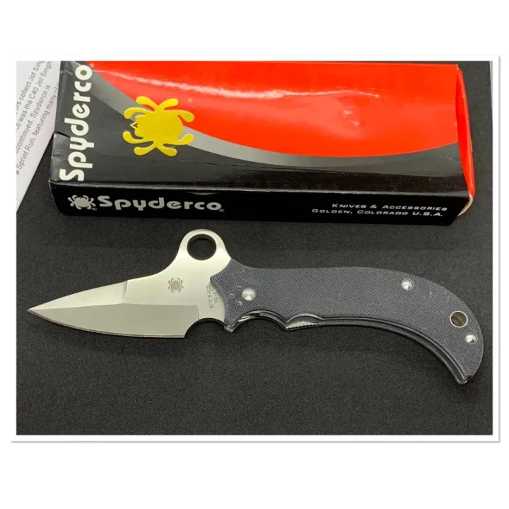 Uplus มีดพับ SPYDERCO VG-10 มีที่เหน็บ มีดคารัมบิต | Lazada.co.th