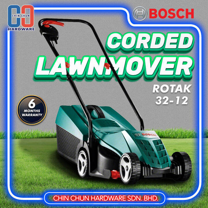 BOSCH CORDED LAWN MOVER 1200W | ELECTRIC LAWN MOVER | ROTARY LAWN MOVER ...