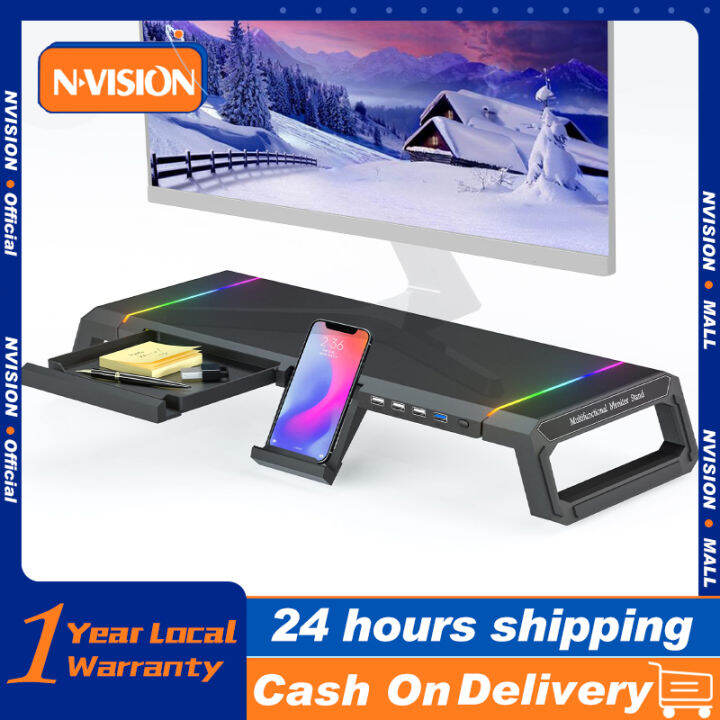 [Multifunction] Monitor Stand Riser For Desk riser Foldable Computer ...