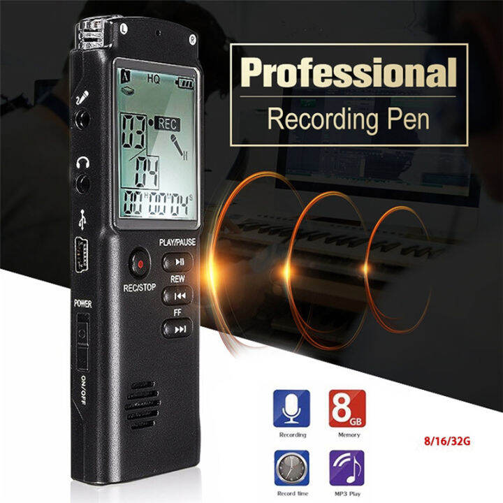 Perekam Suara Digital Voice Recorder 8GB Jernih Portable Portabel Alat ...
