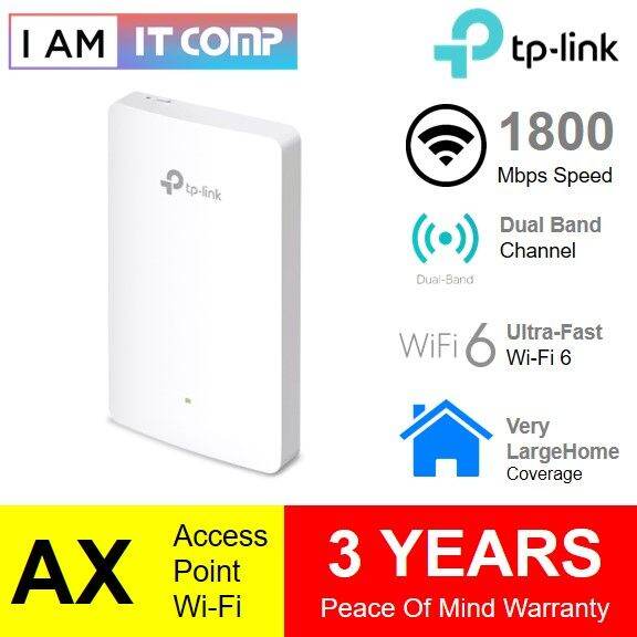 TP-Link EAP615-WALL AX1800 Wireless Dual Band Wall Plate WiFi 6 Access ...
