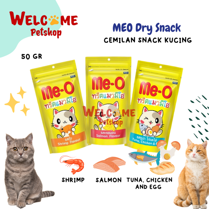 Meo Cemilan Snack Dry Kucing 50g Kering Wangi Me-O Treat | Lazada Indonesia