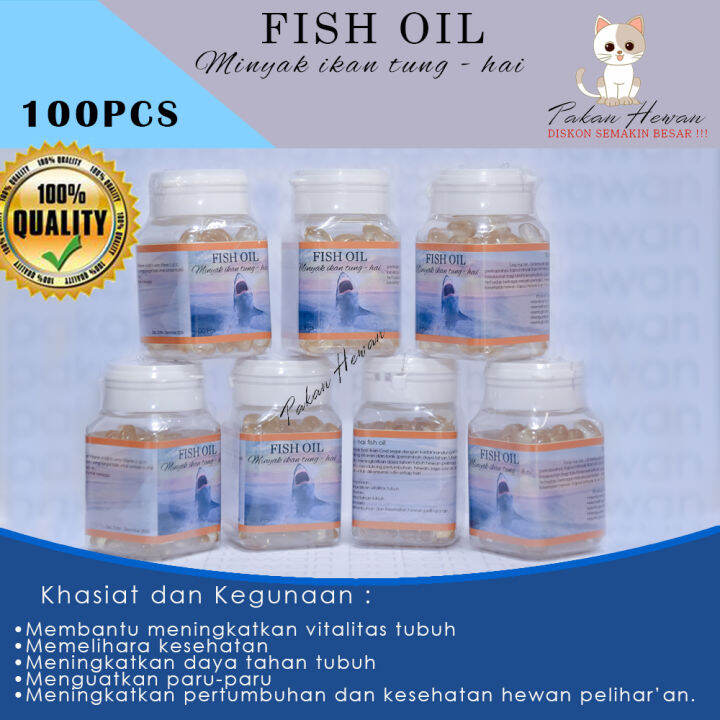 Vitamin Kucing Anjing Burung Fish Oil Natural Extract For Animal Minyak ...