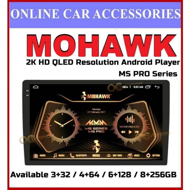 Mohawk MS PRO Series 2K Resolution QLED Car Android Player Plug n Play ...