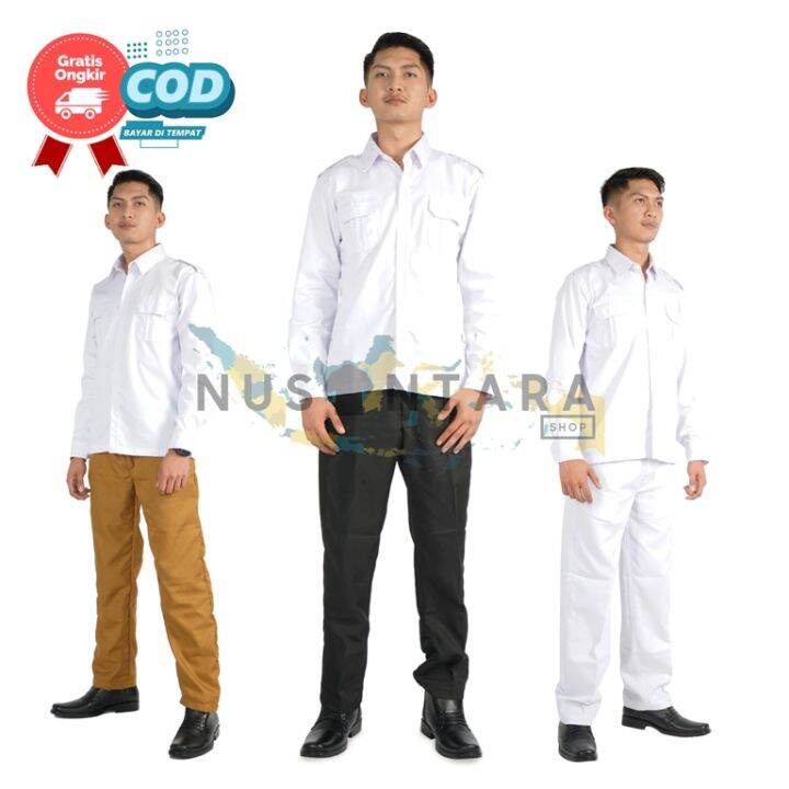 Seragam Dinas Pns Pemda Pria Setelan Pdh Pns Lengan panjang Warna HITAM ...