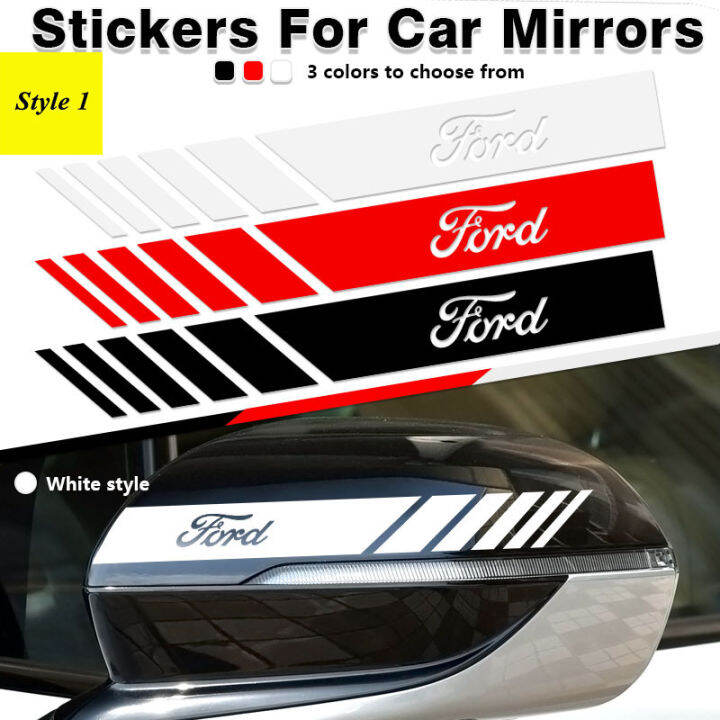 2PCS car rearview mirror decal decoration sticker is suitable for Ford ...