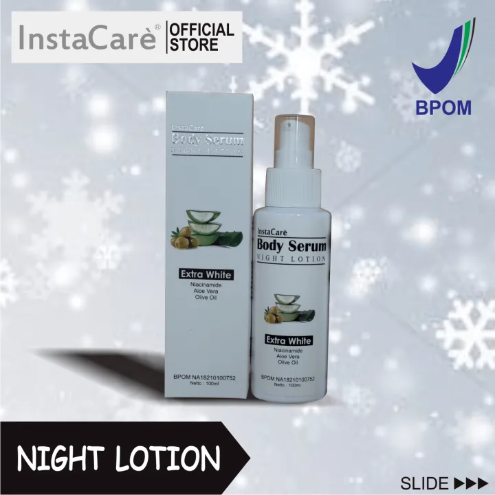 InstaCare Night Lotion 100 ml - 19 HB Lotion Malam BPOM Whitening Premium Pencerah Kulit Dosting ...
