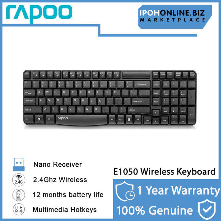 RAPOO E1050 Wireless Keyboard | Lazada