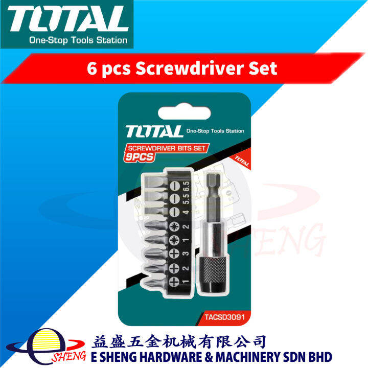 TOTAL 9 pcs Screwdriver Bits Set (TACSD3091) | Lazada