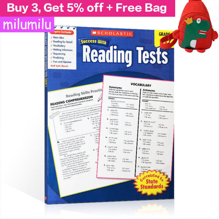 milumilu Scholastic Success with Reading Tests Grade 5 English reading ...