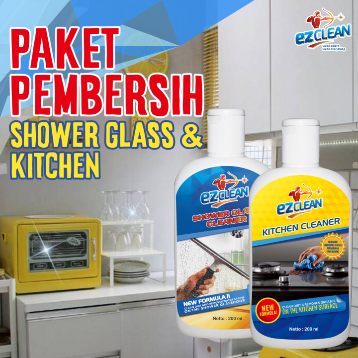 EZCLEAN SHOWER GLASS CLEANER + KITCHEN CLEANER double EZ Clean ...