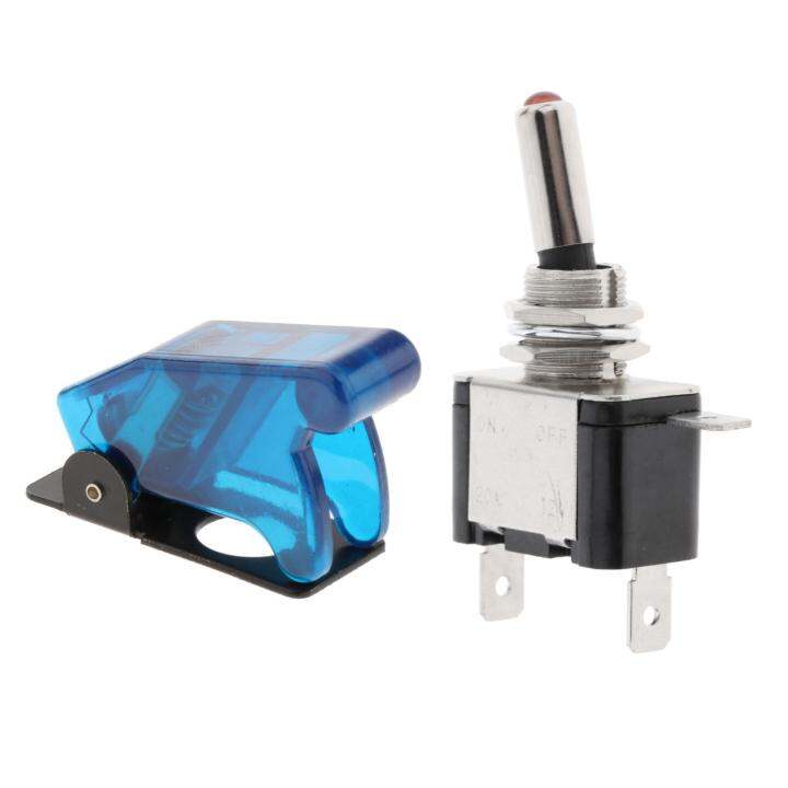 BolehDeals LED Light Rocker Toggle Switch with Cover on-Off Dpdt Toggle ...