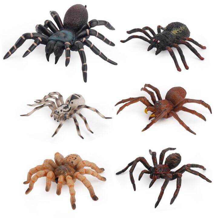 Simulated Spider Figurines Wild Animals Toys Model Surprise Action ...