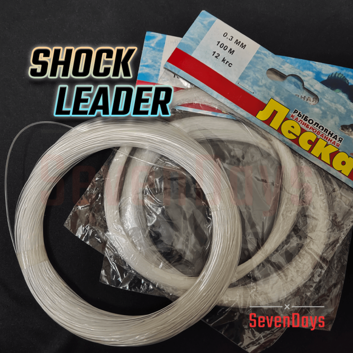 Shock Leader Nylon Fishing Line 100m Transparent Tali Tangsi Pancing ...