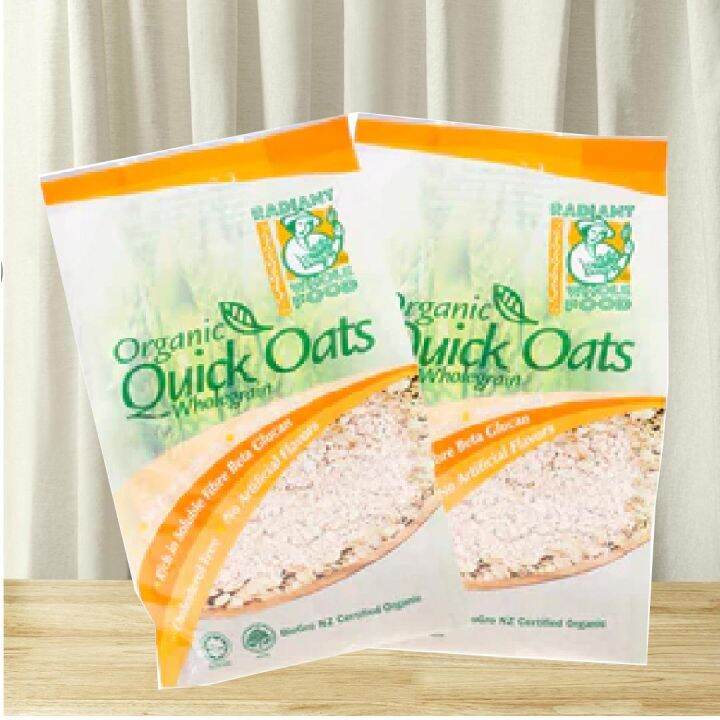 Radiant - Organic Quick Oats ( Twin Pack ) 有机速食燕麦（双包）500g x2 | Lazada