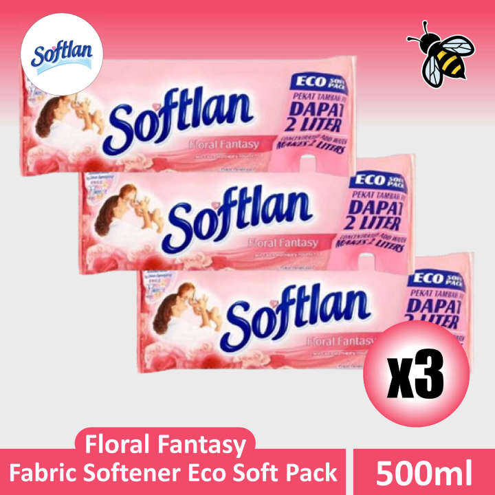 Softlan Anti Wrinkles Fabric Softener Eco Pack Floral Fantasy 500ml ...