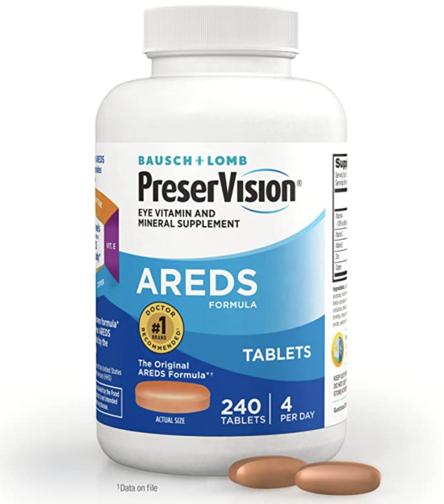 Bausch + Lomb PreserVision AREDS Eye Vitamin & Mineral Supplement ...