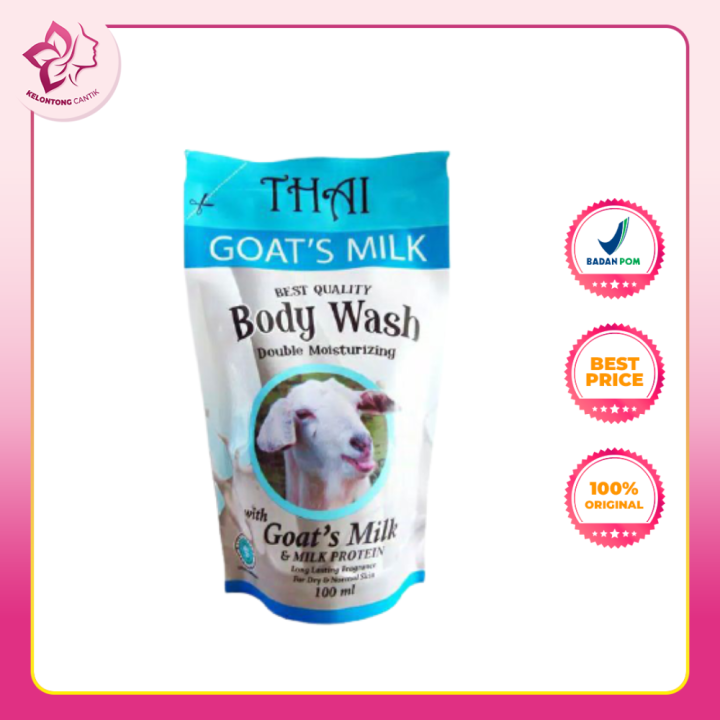 Thai Body Wash Goats Milk Reflll Pouch 900 mL - Kelontong Cantik | Lazada Indonesia
