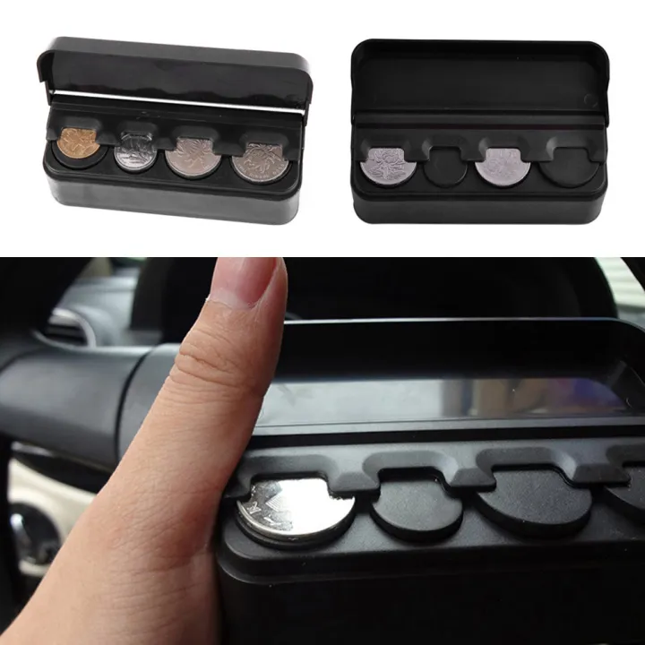 Car Coin Holder Car Interior Coin Case Auto Storage Box Holder ...