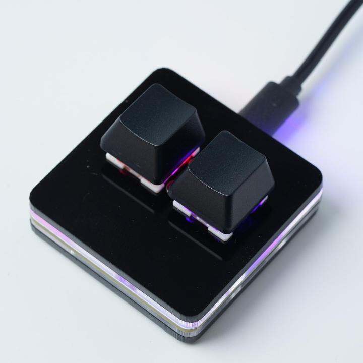 2 Keys Black Mini Keypad Red Silver Switch Osu Programmable Gaming
