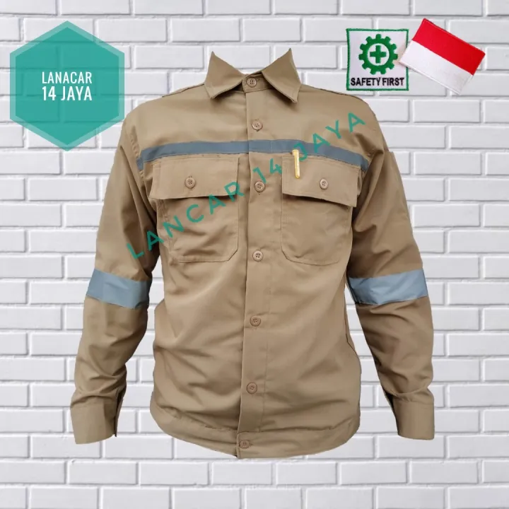 Katelpak Wearpack Safety Atasan Kemeja Kerja Atasan Katelpak Potongan ...